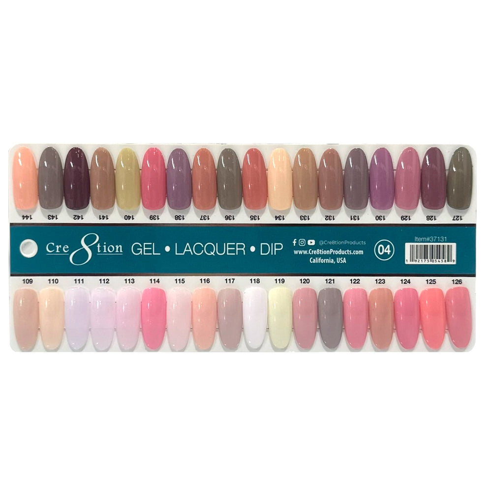 Cre8tion Color Chart - Matching 3 in 1 - 324 colors - Pick 1 — C8 Nail ...