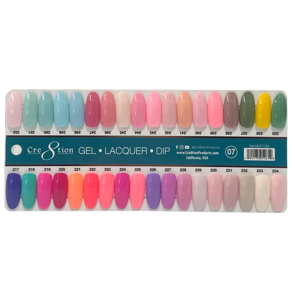 Cre8tion Color Chart - Matching 3 in 1 - 324 colors - Pick 1 — C8 Nail ...