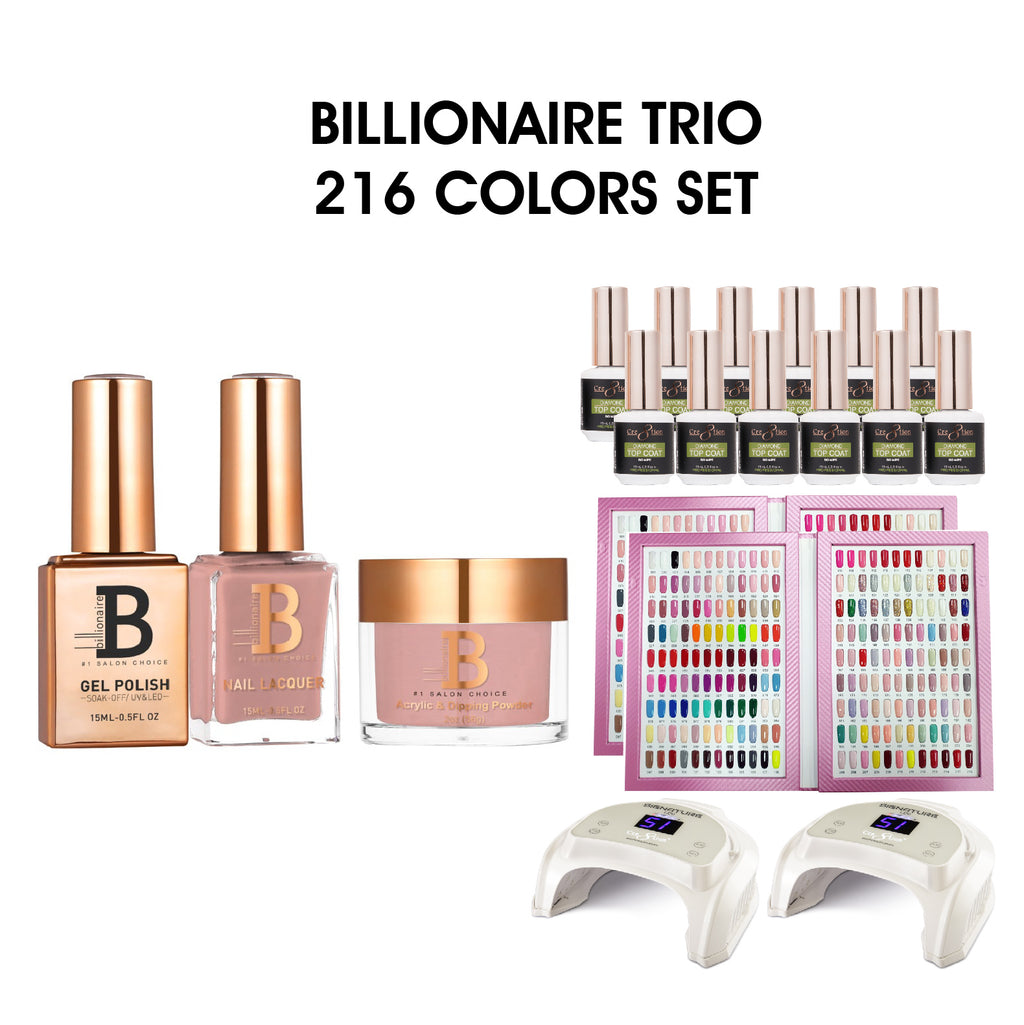 Billionaire Trio Matching Color - Full set 216 Colors w/ 2 Color Books ...