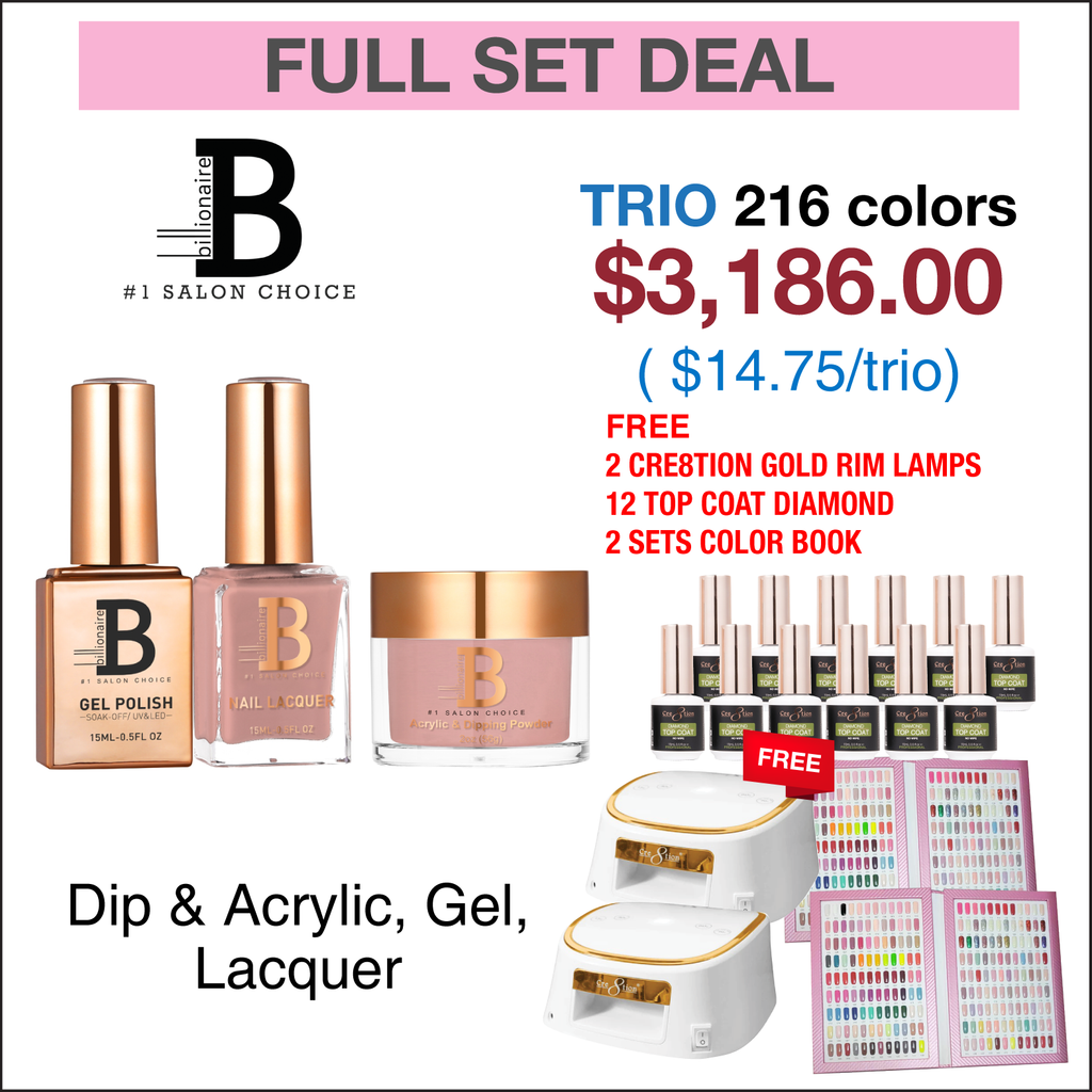 Billionaire Trio Matching Color - Full set 216 Colors w/ 2 Cre8tion Co ...