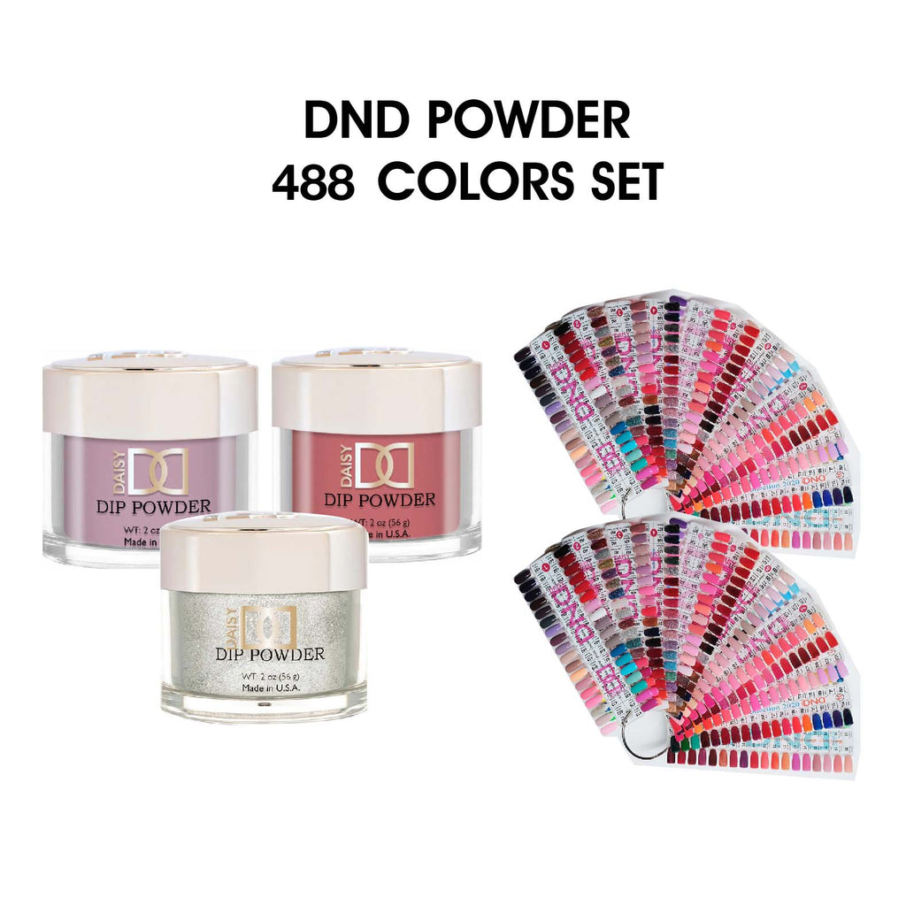 DND Matching Dip Powder 2oz - Full set 488 colors w/ 2 sets Color Char ...