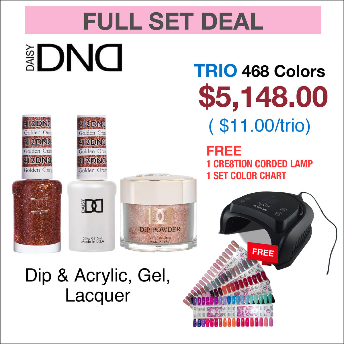 DND Trio Matching Color - Full set 468 colors w/ 1 set Color Chart & 1 ...