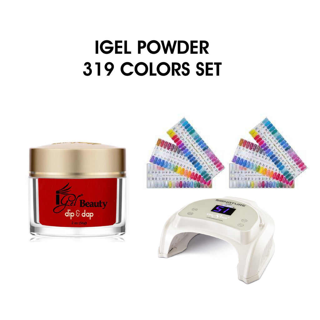 iGel Dipping Powder - Full set 319 colors w/ 2 sets Color Chart & 1 Cr ...