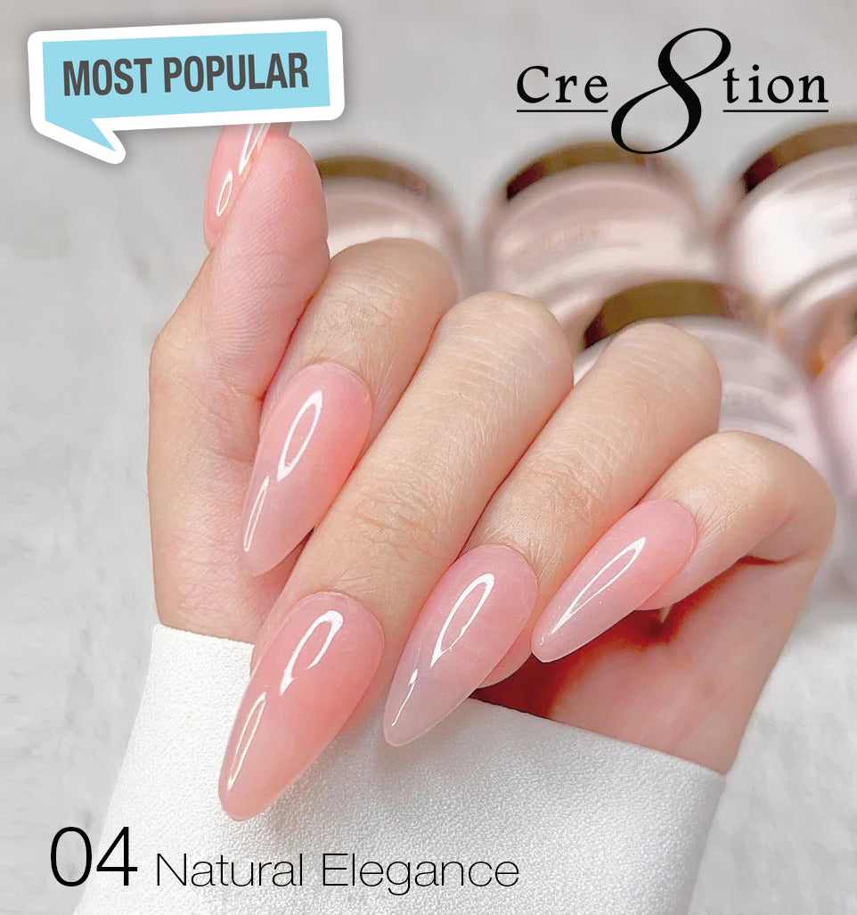 Cre8tion Natural Elegance Powder - 04 - Exquisite – C8 Nail Supply