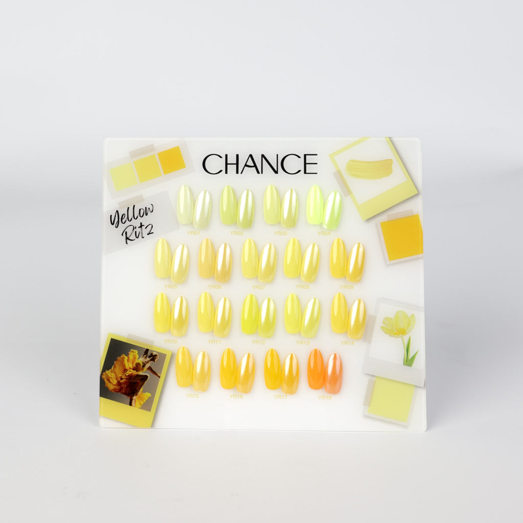 Chance Counter Display Color Chart - Yellow Ritz Collection 18 colors ...
